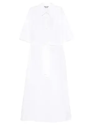 Max Mara Polo-collar Maxi Dress - White
