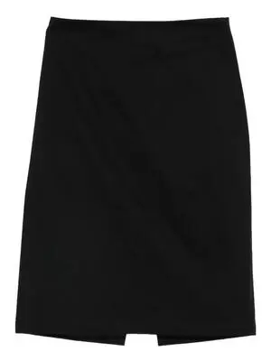 THE M.. Slit Detail Midi Skirt - Black