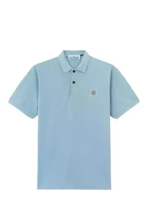 Stone Island Logo-patch Polo Shirt - Blue