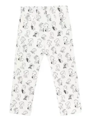 R13 Printed Straight Leg Jeans - White