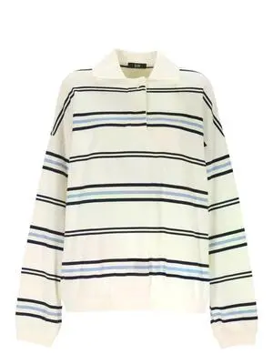 ELEH Striped Collared Knitwear - Neutrals