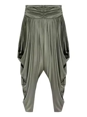 Balmain Ruched Trousers - Green