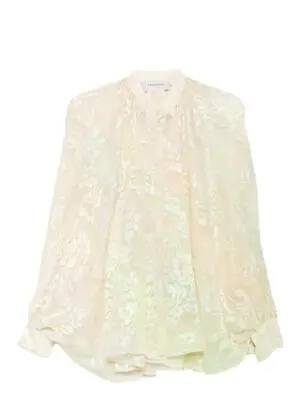 ERMANNO FIRENZE Floral Blouse - Neutrals