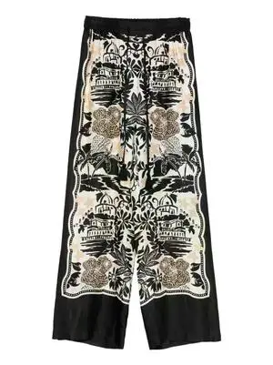 ERMANNO FIRENZE Floral-Print Trousers