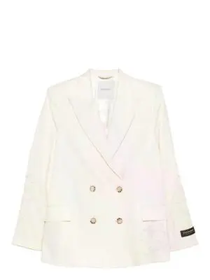 ERMANNO FIRENZE Double-Breasted Embroidered Blazer