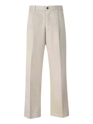 NINE:INTHE:MORNING Wide Leg Chino Trousers - Neutrals