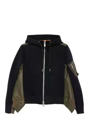 Sacai Zip-up Hooded Jacket - Blue