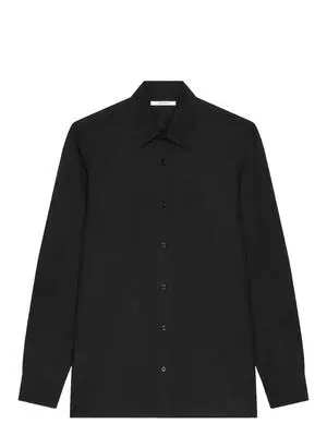 Givenchy Slim Fit Shirt In Poplin With Embroidery - Black