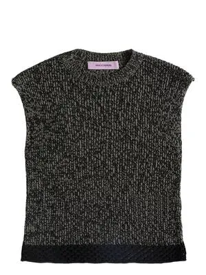 MARGHERITA MACCAPANI Giuly Textured Sleeveless Top - Black