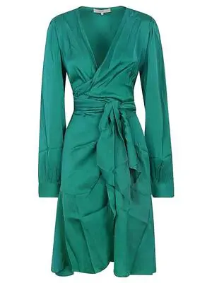 NOUVELLE SILK95FIVE Ananda Tie Belt Dress