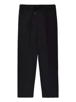 CRUNA Drawstring Wool Trousers Black