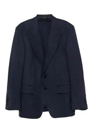 TOM FORD Button-fastening Blazer - Blue