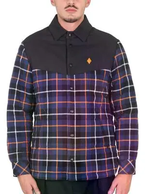 COUNTY OF MILAN Plaid-pattern Shirt Jacket - Blue