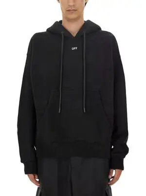 Off-White Logo-print Hoodie - Black