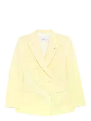 MANUEL RITZ Double-Breasted Jacket Yellow