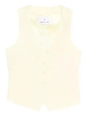 MANUEL RITZ V-neck Buttoned Waistcoat - Yellow