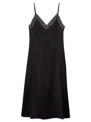 3.1 Phillip Lim Studded V-neck Midi Dress - Black