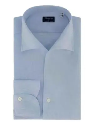 FINAMORE 1925 Classic Slim-fit Buttoned Shirt - Blue