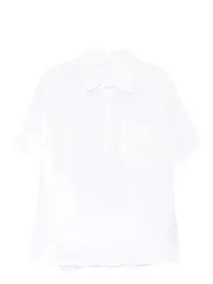 120% Lino Pocket Polo T-shirt - White
