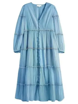 Chinti & Parker V-neck Midi Dress - Blue