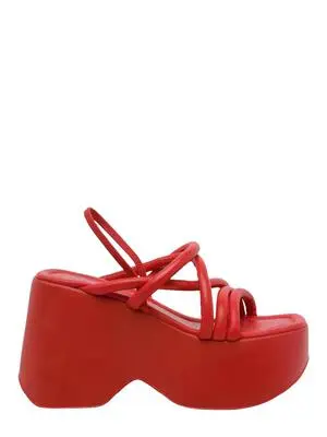 VIC MATIE Yoko Platform Sandals - Red
