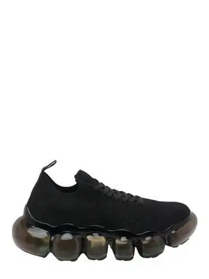 GROUNDS Laces Round-toe Sneakers - Black