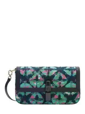 Furla Iride Small Floral-jacquard Crossbody Bag - Blue