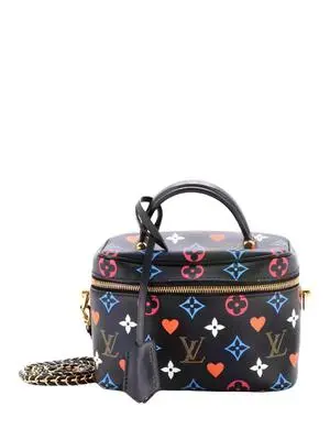 LOUIS VUITTON Vanity Handbag Limited Edition Game On Monogram Pm Satchel - Black