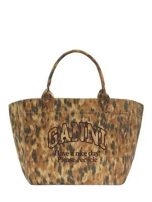 GANNI Xxl Trapeze Shopper Tote - Burro
