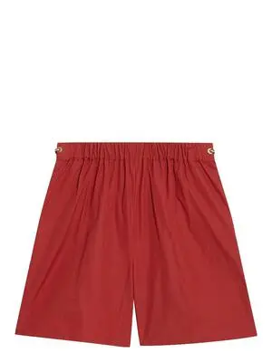 Max Mara Haway Cotton-poplin Shorts - Brick