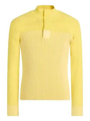Jacquemus Cedra Ribbed Cotton-blend Turtleneck Sweater - Yellow