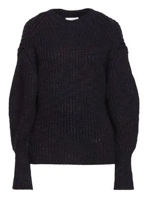 3.1 Phillip Lim Cutout Ribbed Wool Sweater - Navy