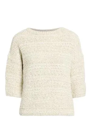 Max Mara Arda Metallic Cotton-blend Sweater - Ivory