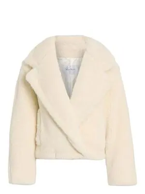 Max Mara Oggeri Alpaca, Wool And Silk-blend Jacket - Ecru