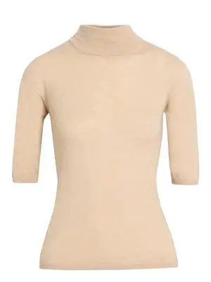 Max Mara Cecina Wool Turtleneck Sweater - Beige