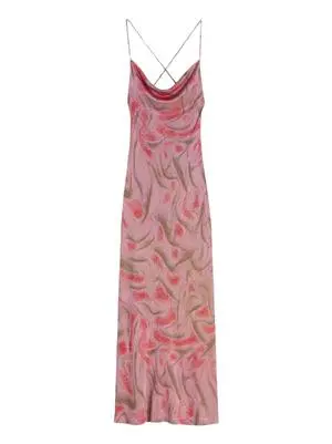 MARGHERITA MACCAPANI Ita Cowl-neck Backless Dress - Pink