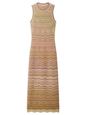 Sandro Sleeveless Midi Dress - Neutrals