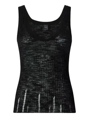 Pinko Ribbed Tank Top - Black