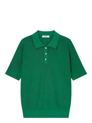 STUDIO TOMBOY Button Polo Knit - Green
