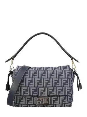 Fendi Logo Shoulder Bag Blue