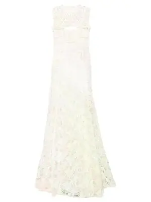 Costarellos Lace Maxi Dress - Neutrals