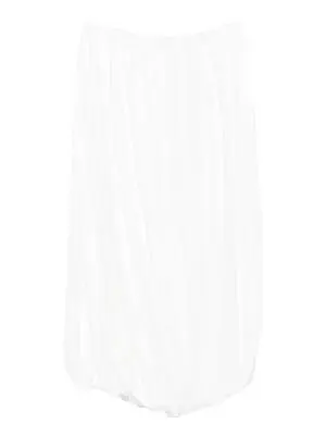 Norma Kamali Gathered Midi Skirt - White