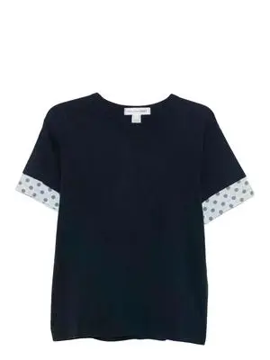 Comme Des Garçons 2000s Polka Dot Sleeve T-shirt - Blue
