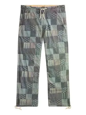 Ralph Lauren Patchwork Drawstring Trousers - Blue