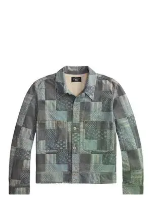 Ralph Lauren Patchwork Button Jacket - Blue