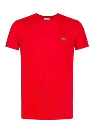 Lacoste Regular-fit Cotton-jersey T-shirt - Red