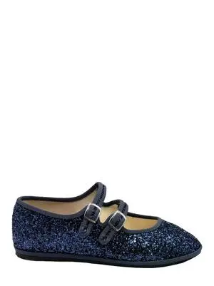 GONDOLINA Mary Jane Glitter-embellishment Ballet Flats - Blue