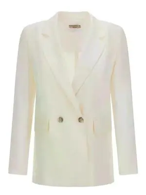 Herno Linen Double-breasted Blazer - Neutrals