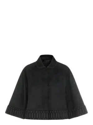 RAXXY Ruffle-trim Cape - Black
