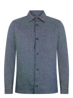 Herno Button-front Shirt Jacket - Blue